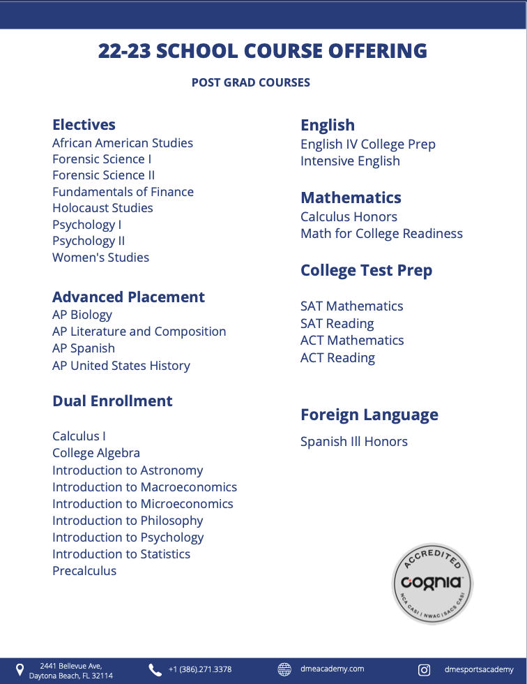 DME Academy - Sports & Academic Boarding School